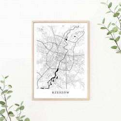 Rzeszów - plakat mapa Rzeszowa