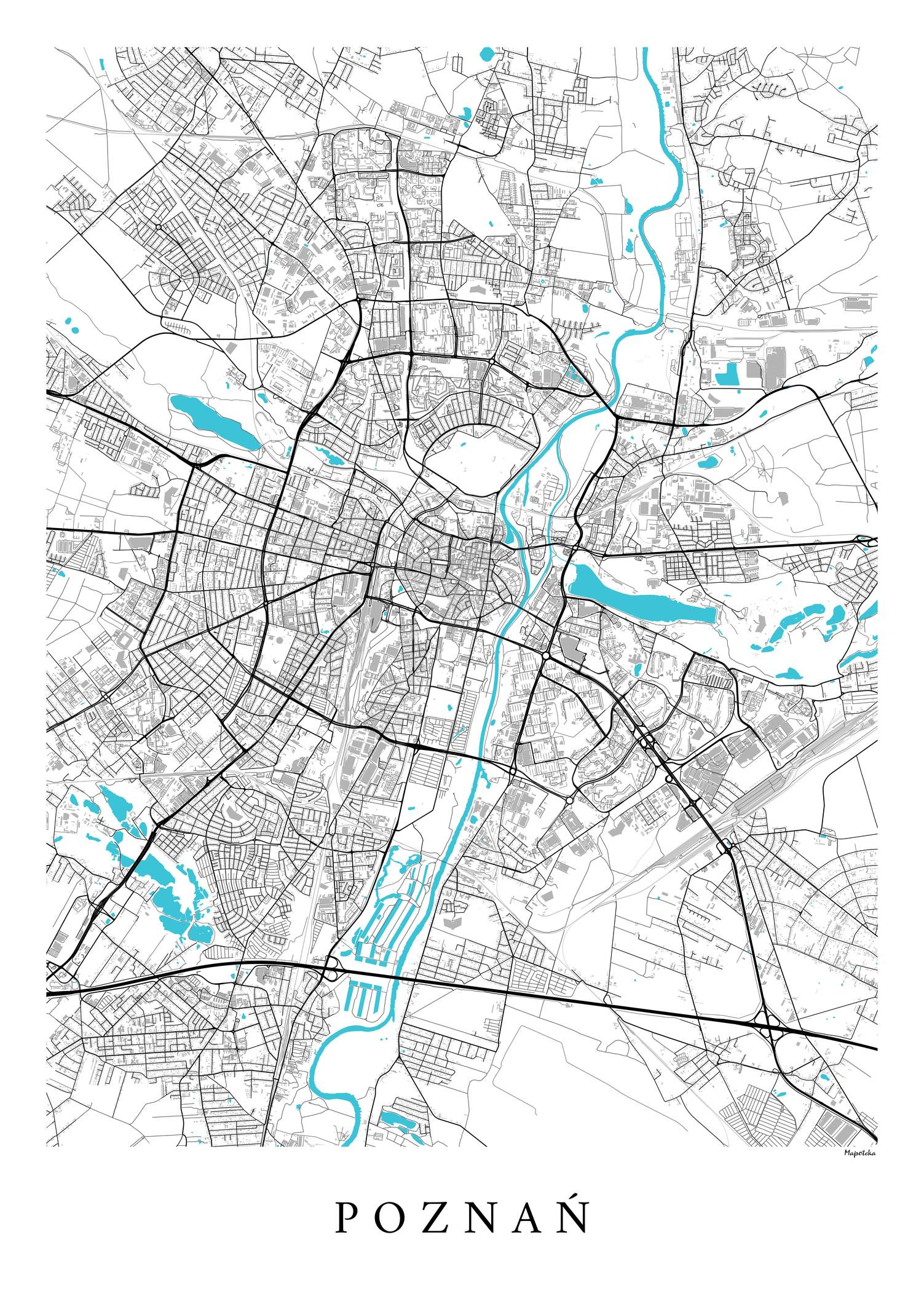 Plakaty z mapami, plany miast Warszawa, Kraków, Trójmiasto, Wrocław (2)