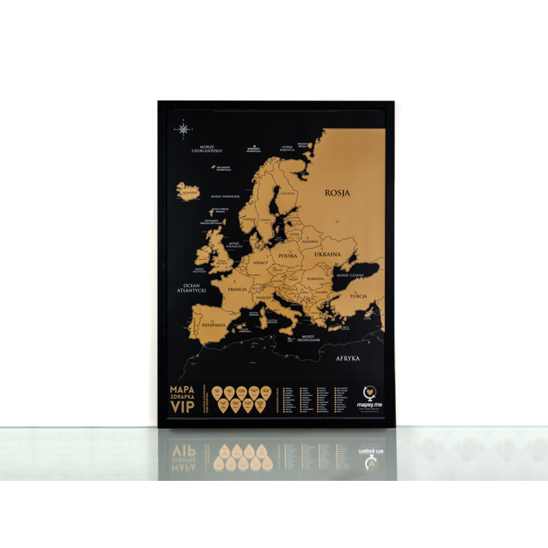 Mapa Zdrapka Europa VIP